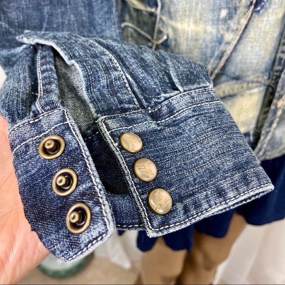 PRPS | Jackets & Coats | Prps Distressed Denim Jacket Small | Poshmark